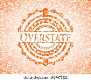 Overstate Orange Mosaic Emblem Background Stock Vector (Royalty Free ...