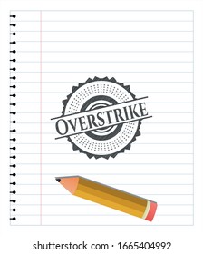 Overstrike Drawn Pencil Vector Illustration Detailed Stock Vector ...