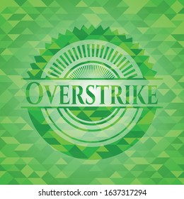 Overstrike Green Mosaic Emblem Vector Illustration Stock Vector ...