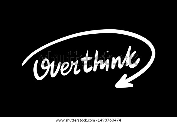 Overthink Hand Drawn Vector Illustration Cartoon Stock Vector (Royalty ...