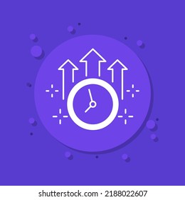 Overtime Icon Long Working Hours Vector Stock Vector (Royalty Free ...