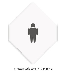 Overweight Man Icon Flat Illustration Stock Vector (Royalty Free ...