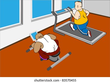 846 Fat man treadmill Images, Stock Photos & Vectors | Shutterstock