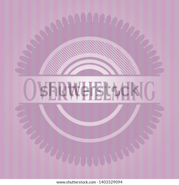 Overwhelming Vintage Pink Emblem Vector Illustration Stock Vector ...
