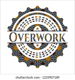 Overwork Arabic Badge Arabesque Decoration Stock Vector (Royalty Free ...