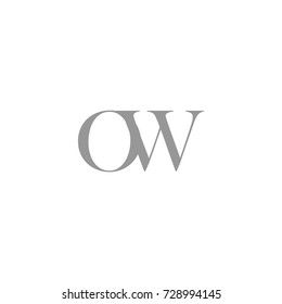 Ow Letter Logo Icon Vector Element Stock Vector (Royalty Free ...