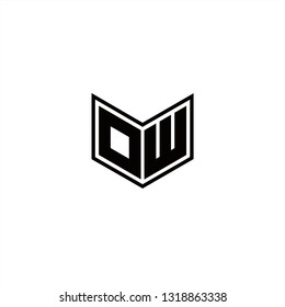 Ow Logo Letters Initial Designs Template Stock Vector (Royalty Free ...