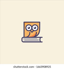 Owl Book Logo Vector Illustration Stock Vector (Royalty Free ...