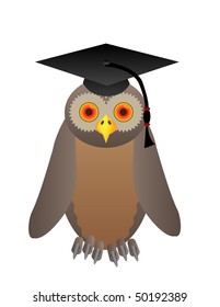 Owl College Hat Stock Vector (Royalty Free) 50192389 | Shutterstock