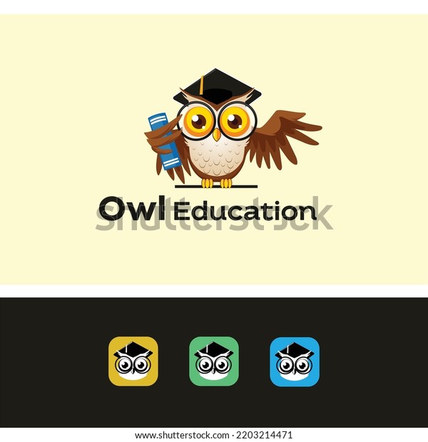 Owl Education Logo Design Concept Stock Vector (Royalty Free ...