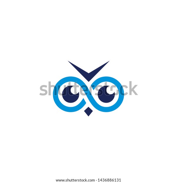 Owl Eyes Icon Symbol Vector Logo Stock Vector (Royalty Free) 1436886131
