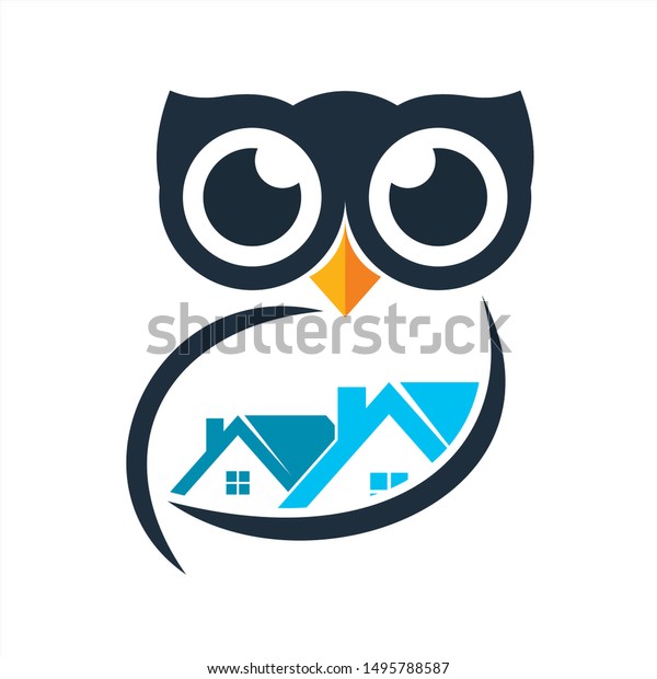 Owl House Logo Design Template Stock Vector (Royalty Free) 1495788587 ...