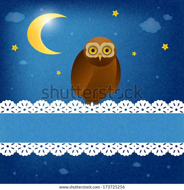 Owl Night Vector Stock Vector (Royalty Free) 173725256