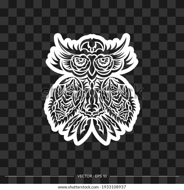 Owl Owls Maori Patterns Outline Drawing Stock Vector (Royalty Free ...