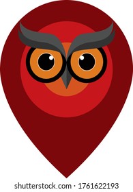 Owl Pin Mark Location Maps Stock Vector (Royalty Free) 1761622193 ...