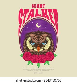 Owl Rose Vector Design Stock Vector (Royalty Free) 2148430753 ...