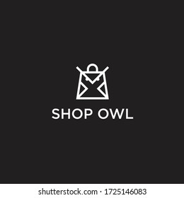 Owl Shop Logo Shop Bag Vector Stock Vector (Royalty Free) 1725146083 ...