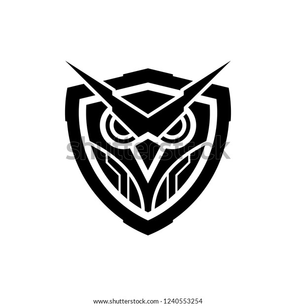Owl Tactical Shield Logo Design: เวกเตอร์สต็อก (ปลอดค่าลิขสิทธิ์ ...