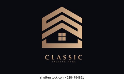 Own House Vector Logo Monograme Template Stock Vector (Royalty Free ...
