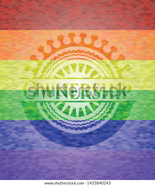 Ownership Emblem On Mosaic Background Colors Stock Vector (Royalty Free ...