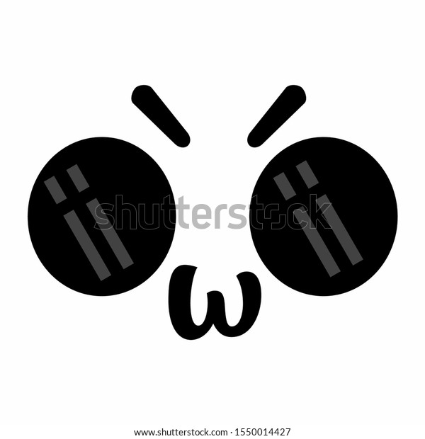 Owo Angry Emoticon Emoji Vector Stock Vector (Royalty Free) 1550014427 ...