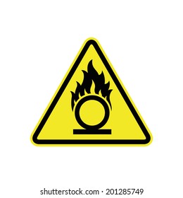 Isolated Oxidizing Agent Common Hazards Symbols Stock Vector (Royalty ...