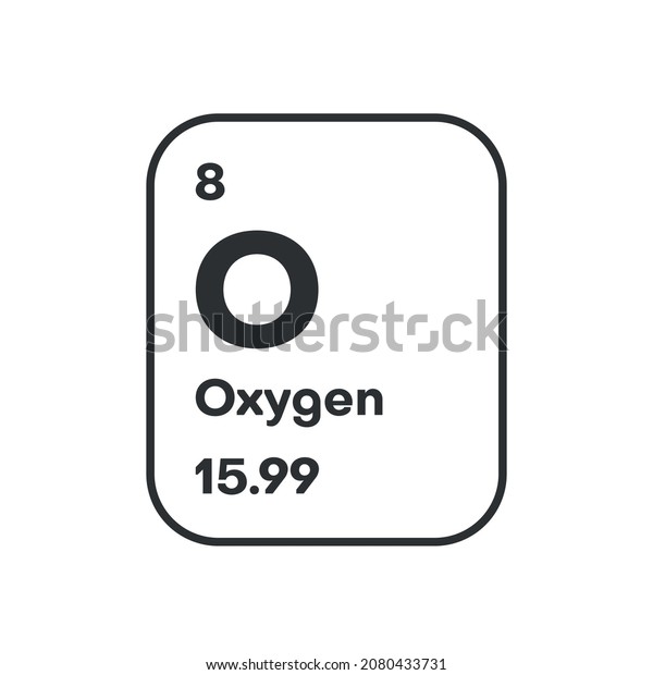 Oxygen Chemical Element First Ionization Energy Stock Vector (Royalty ...