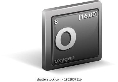 Oxygen Chemical Element Chemical Symbol Atomic: เวกเตอร์สต็อก (ปลอดค่า ...