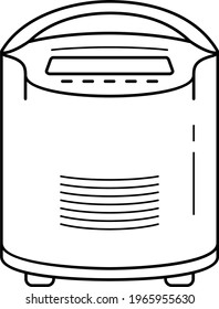 Oxygen Concentrator Vector Outline Illustration Stock Vector (Royalty ...