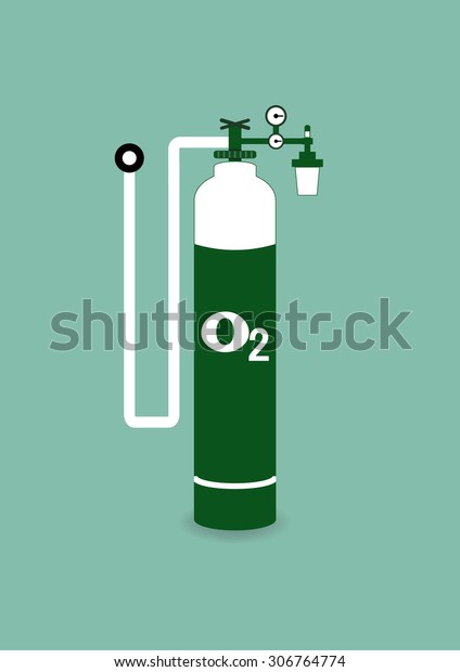 Oxygen Cylinder Stock Vector (Royalty Free) 306764774 | Shutterstock
