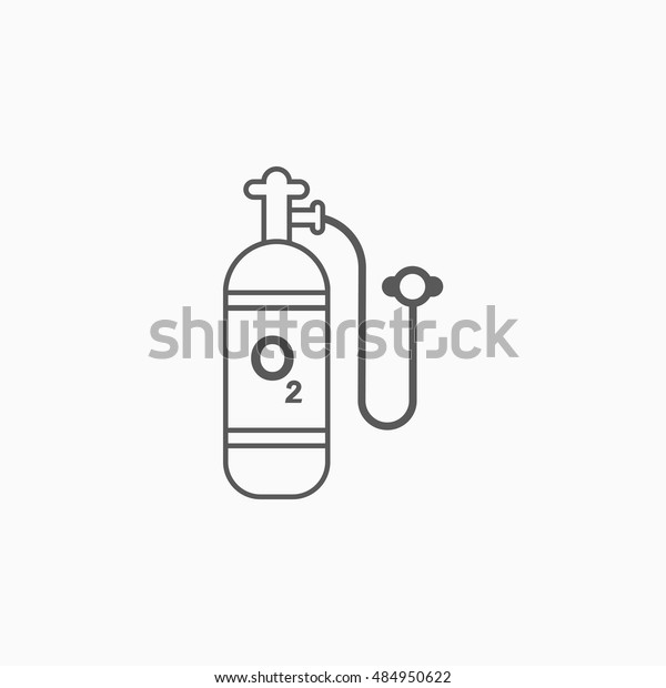 Oxygen Cylinder Icon Stock Vector (Royalty Free) 484950622