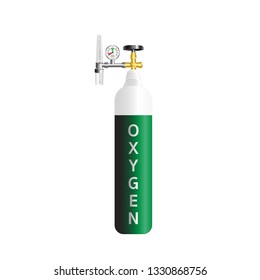 Oxygen Cylinder Manometer Vector Illustration Isolated Stock Vector ...
