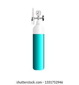 Oxygen Cylinder Manometer Vector Illustration Isolated Stock Vector ...
