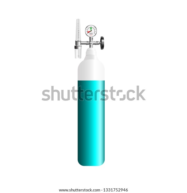 Oxygen Cylinder Manometer Vector Illustration Isolated: เวกเตอร์สต็อก ...