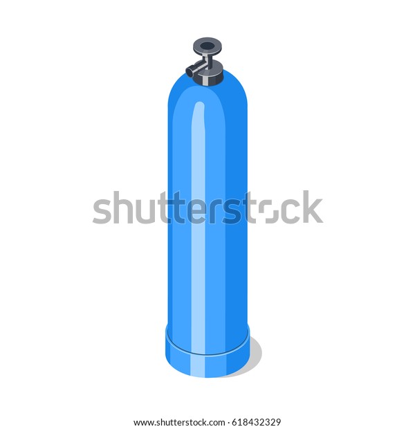 Oxygen Gas Tank Isometric Vector Illustration 스톡 벡터(로열티 프리) 618432329 ...