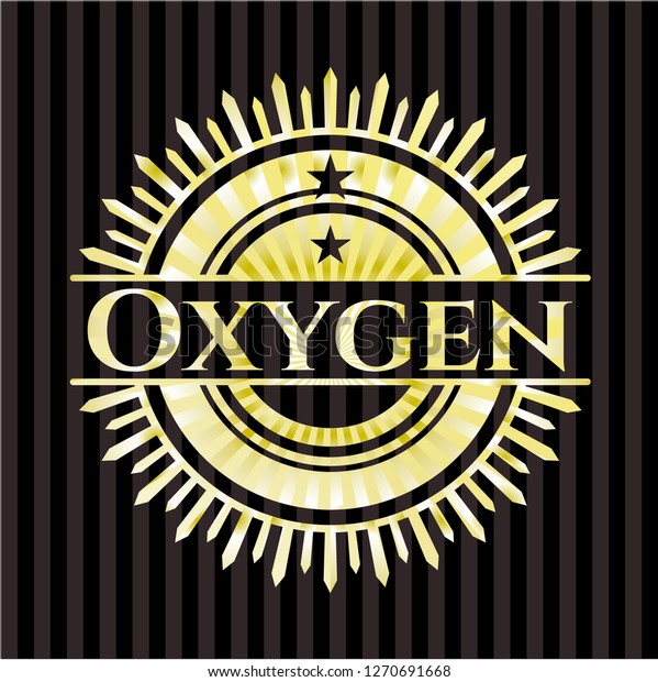 Oxygen Gold Badge Stock Vector (Royalty Free) 1270691668 | Shutterstock