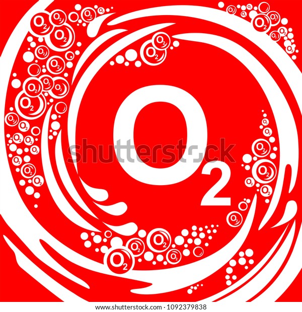 Oxygen O2 Oxygen Red Blood Cell Stock Vector (Royalty Free) 1092379838 ...