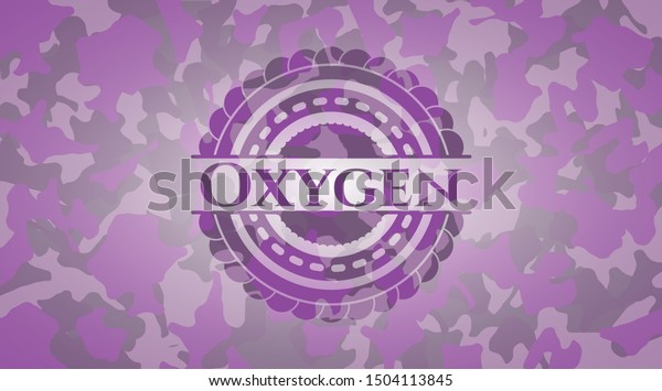 Oxygen Pink Camouflaged Emblem Vector Illustration Stock Vector ...