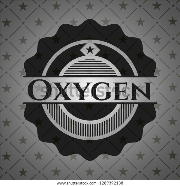 Oxygen Realistic Black Emblem Stock Vector (Royalty Free) 1289392138 ...