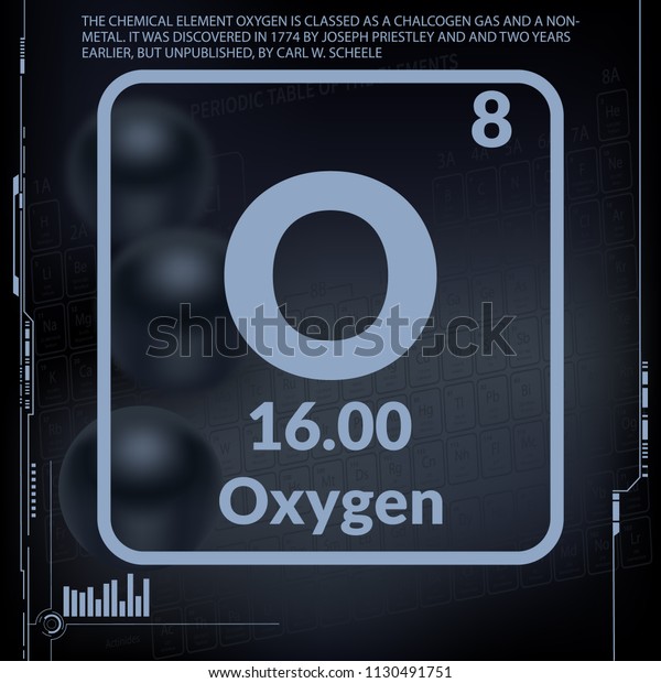 Oxygen Symbolchemical Element Periodic Table On Stock Vector (Royalty ...