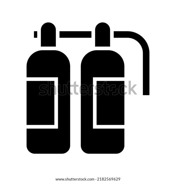 Oxygen Tank Icon Logo Isolated Sign Stock Vector (Royalty Free ...
