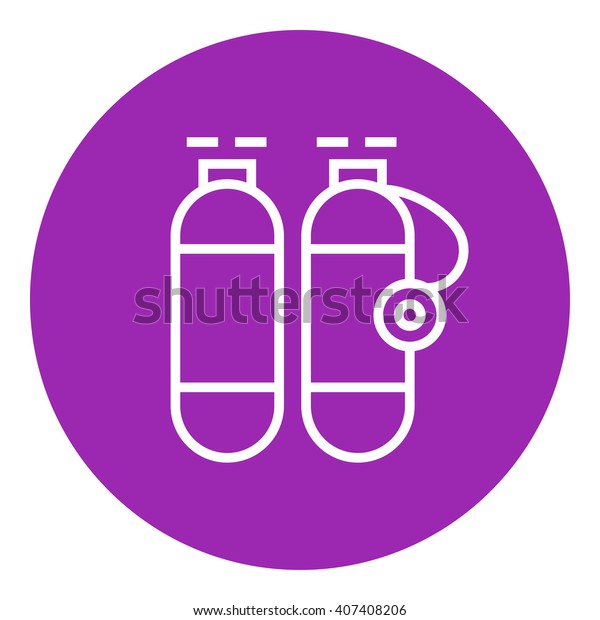 Oxygen Tank Line Icon Stock Vector (Royalty Free) 407408206 | Shutterstock