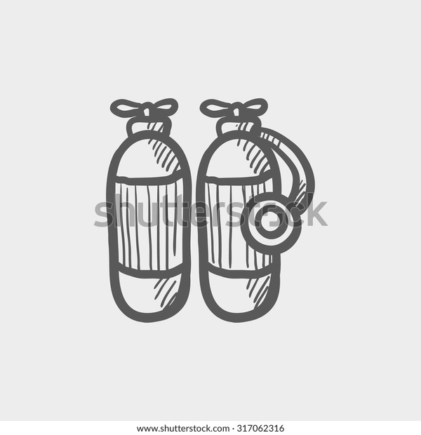 Oxygen Tank Sketch Icon Web Mobile Stock Vector (Royalty Free ...