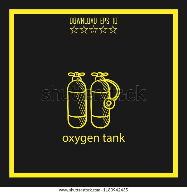Oxygen Tank Sketch Vector Icon Stock Vector (Royalty Free) 1180942435 ...