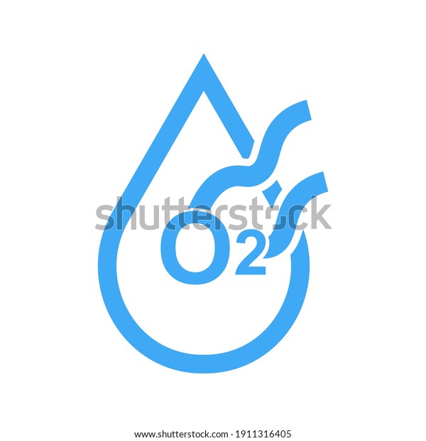 Oxygen Vector Icon Water Drop Vector Stock Vector (Royalty Free ...