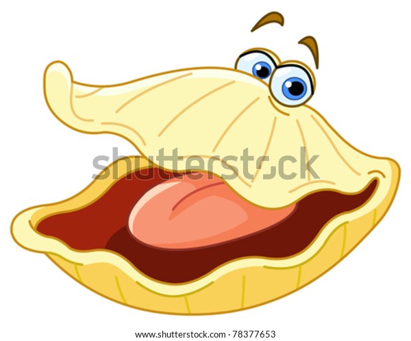Oyster Cartoon Stock Vector (Royalty Free) 78377653