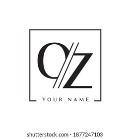 Oz Letter Logo Design Vector Stock Vector (Royalty Free) 1877247103 ...