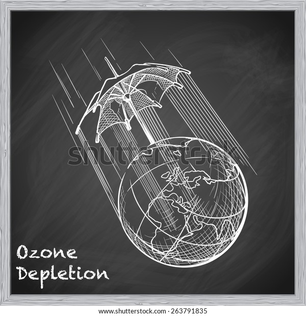 Ozone Layer Degradation One Most Acute Stock Vector (Royalty Free ... Ozone Layer Degradation One Most Acute Stock Vector (Royalty Free ...