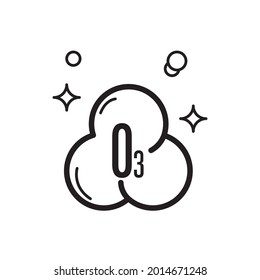 Ozone Outline Icon Vector Illustration Stock Vector (Royalty Free ...