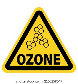 Ozone Use Warning Yellow Triangle Sign Stock Vector (Royalty Free ...